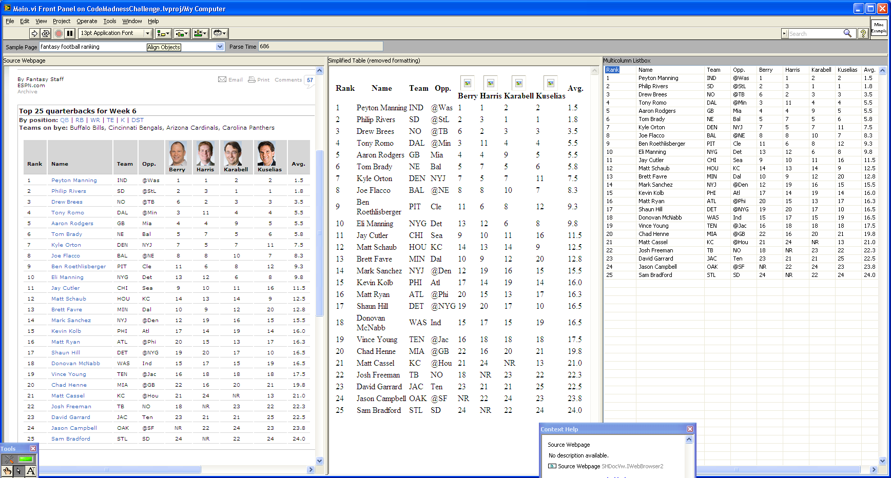 Extract Table From Html Ni Community 