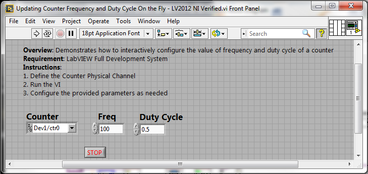 Updating Counter Frequency And Duty Cycle On The Fly Ni Community 