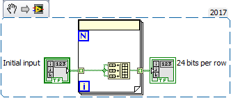 Solved: Generating 2D Boolean Array 12 bits per row from a 8 bits per row given initial sample ...