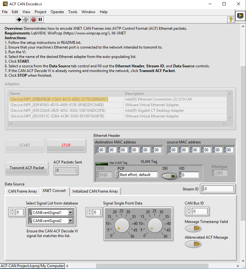 AVTP Control Format (ACF) CAN Example - NI Community