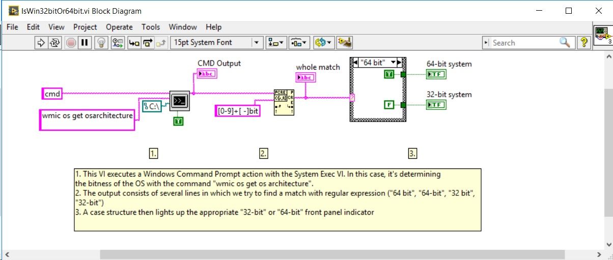 Determine if the Windows Environment is 32-bit or 64-bit Using LabVIEW - NI Community