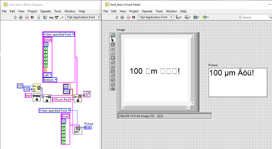 Imaq Overlay Text Cant Render Special Ascii Characters Ni Community 