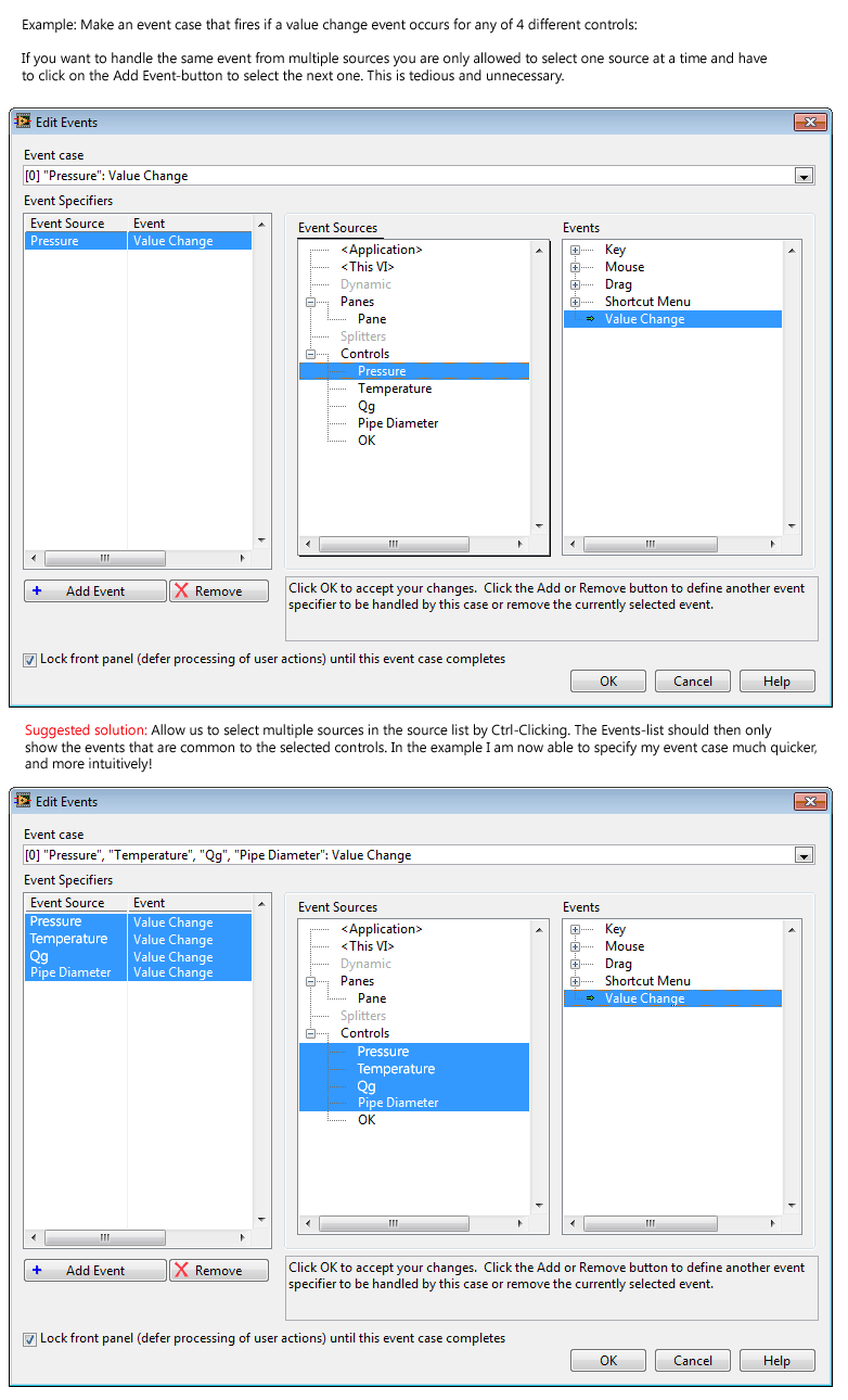 Make it possible to select multiple event sources when adding an event ...