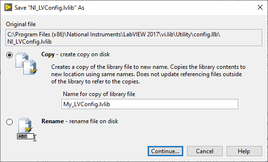 Solved How To Copy And Customize Nilvconfiglvlib Ni Community 