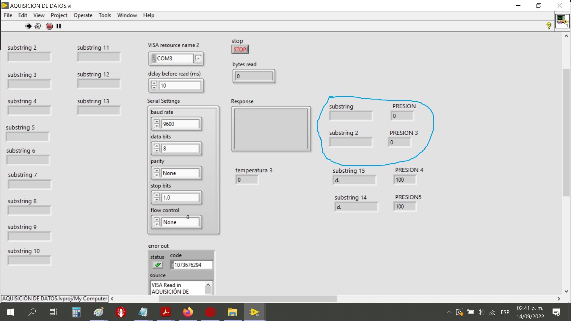 DATOS DE ENTRADA EN LABVIEW - NI Community