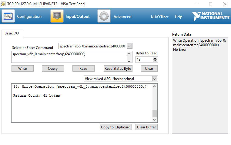 Solved: Interfacing of Aaronia Spectran V6 software RTSA Suite Pro with LabView using HiSLIP ...
