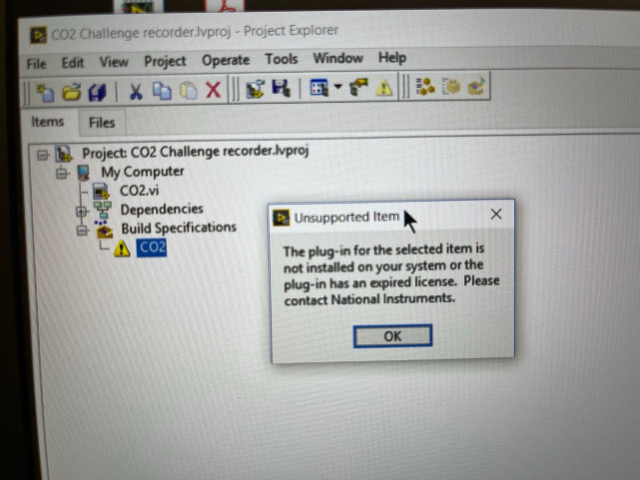 Co2 plug in error - NI Community