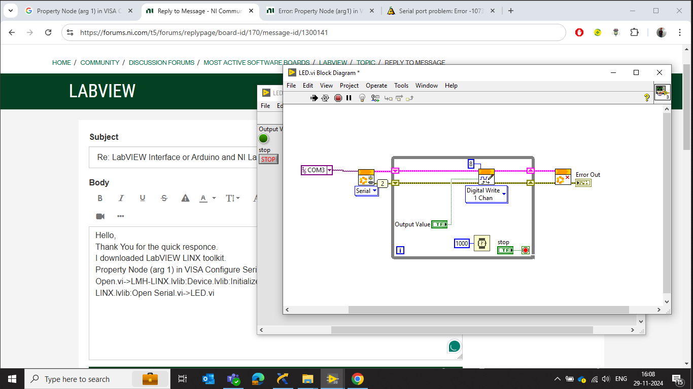 Labview Interface Or Arduino And Ni Labview Linx Toolkit V1009 By Ni Not Able To Install