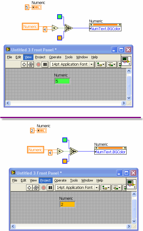 Programatically change background color of numeric indicator? - NI Community