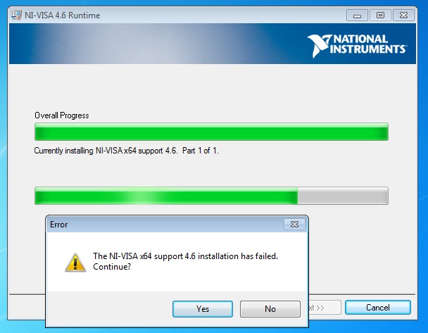 Ni Visa Run Time Install Error On Win7 64 Bit Ni Community 